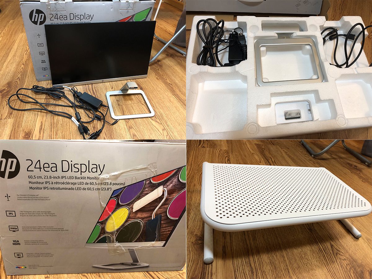 JBL Harman Charge4 bluetooth speaker($80), HP 24ea display monitor(+monitor stand $100 ...