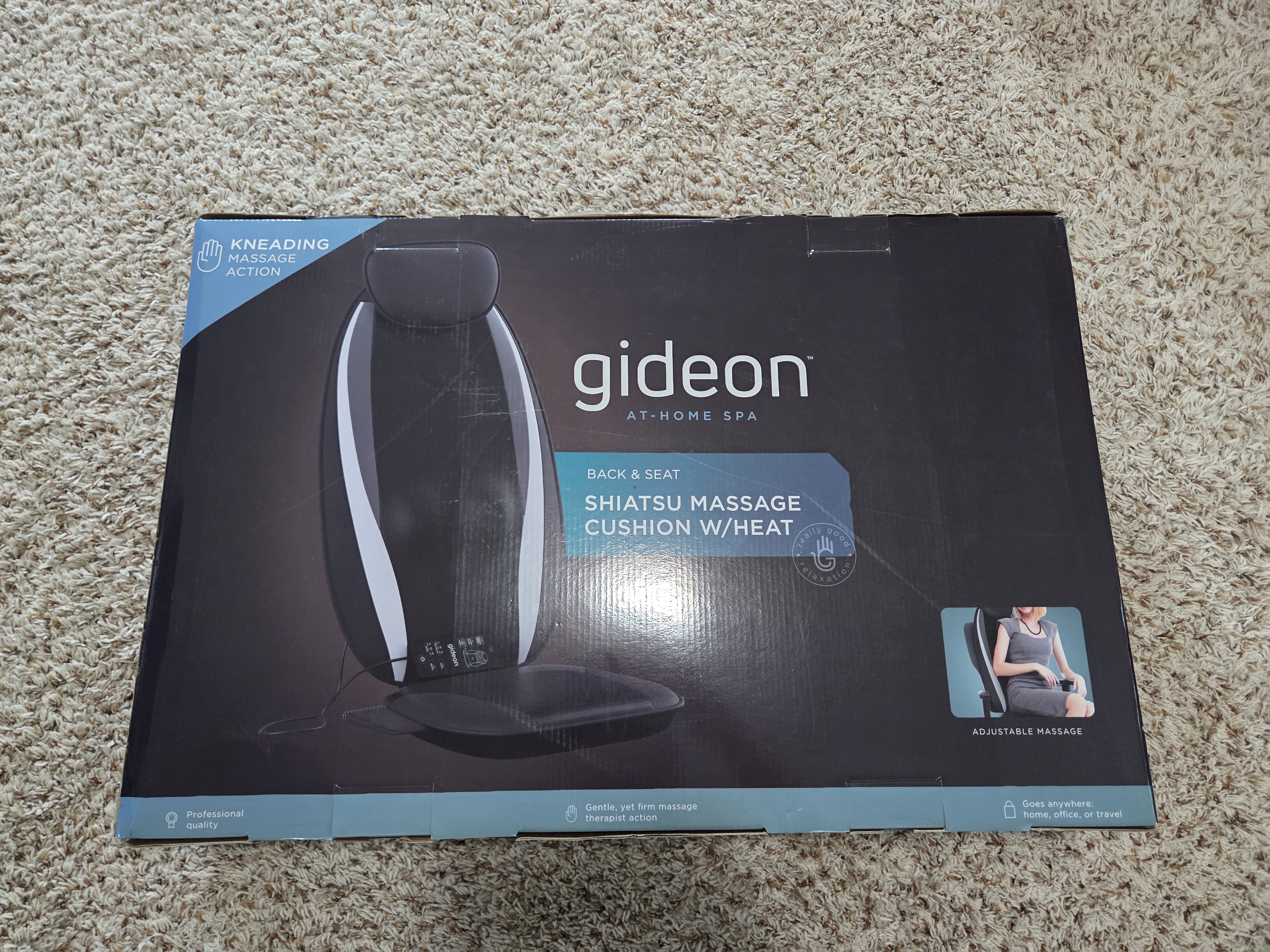 Gideon Back & Seat Shiatsu Massage Cushion with Heat 안마기 – Korean ...